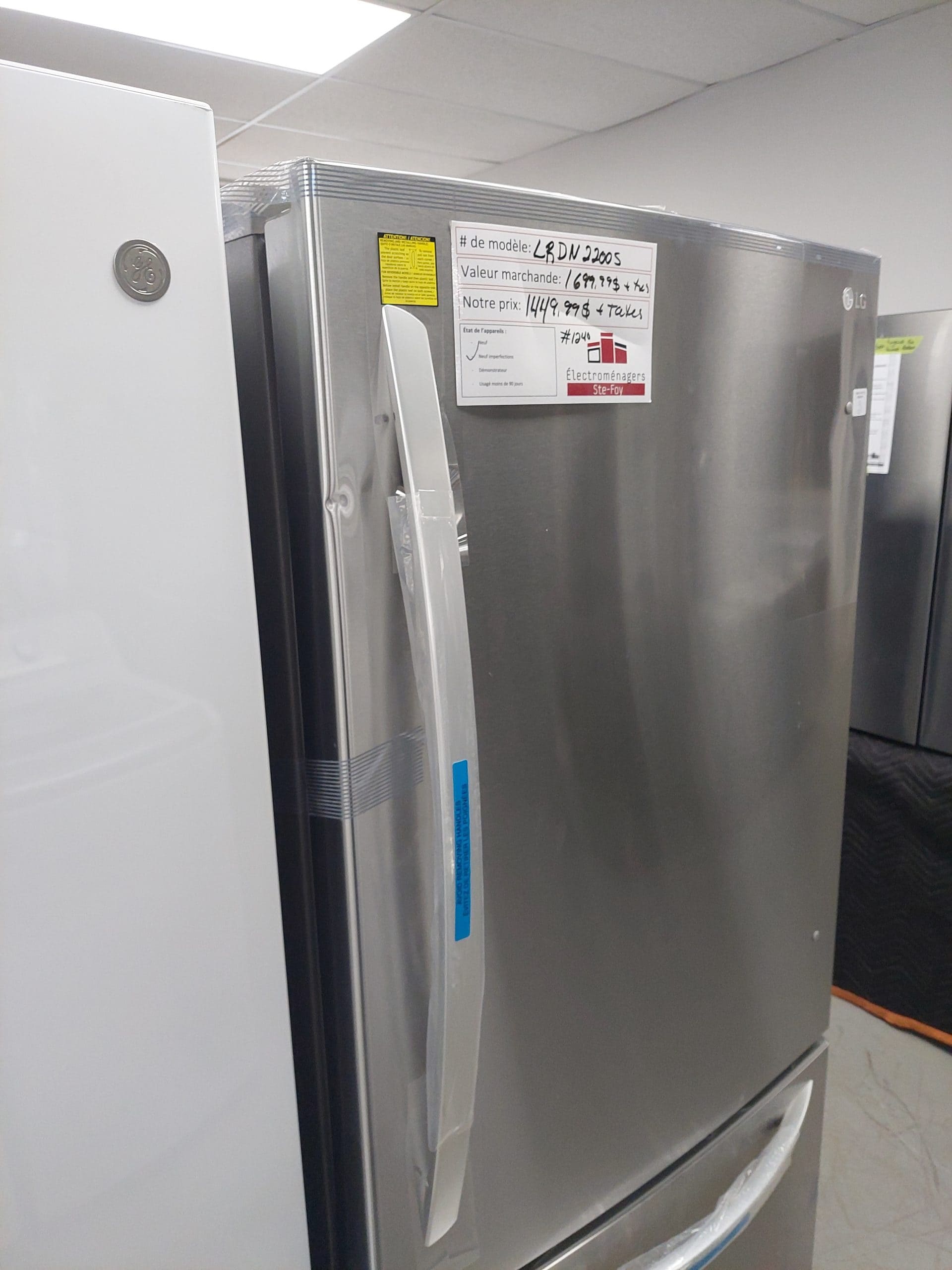 Refrigerateur LG modèle: LRDN2200S (#1240) - Électroménagers Ste-Foy