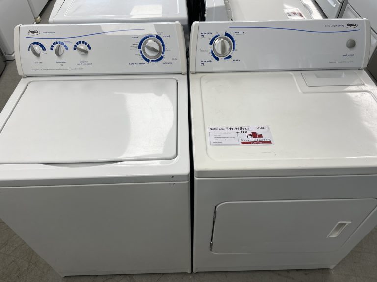 Duo laveuse sécheuse Inglis (#1920) - Électroménagers Ste-Foy