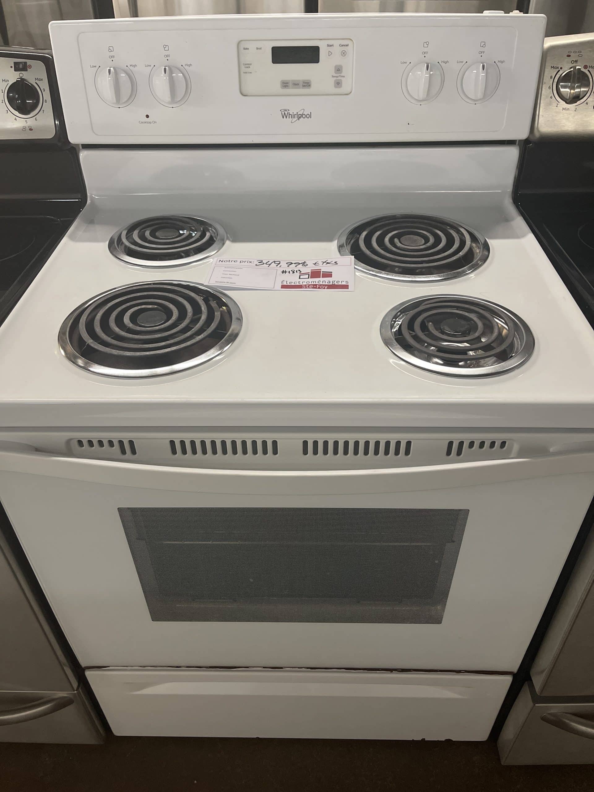 Cuisinière Whirlpool (#1813) - Électroménagers Ste-Foy