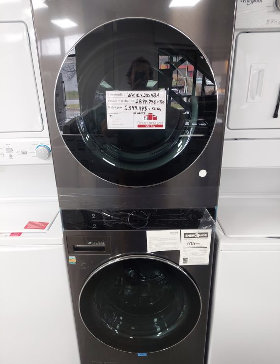 Laveuse/Sécheuse superposé whirpool modèle: YWET4027HW N/S: MB0502813 ...