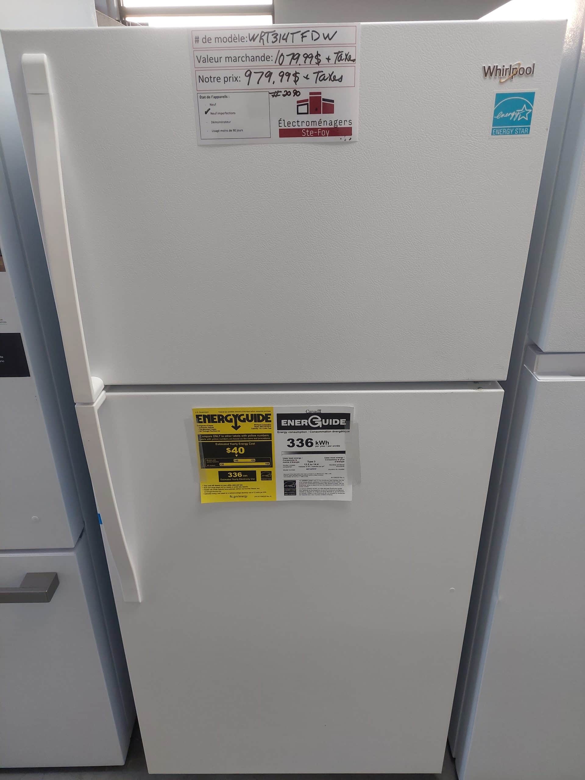 Réfrigérateur Whirpool 14pi3 modèle: WRT314TFDW N/S: VSA4277569 (#2090 ...