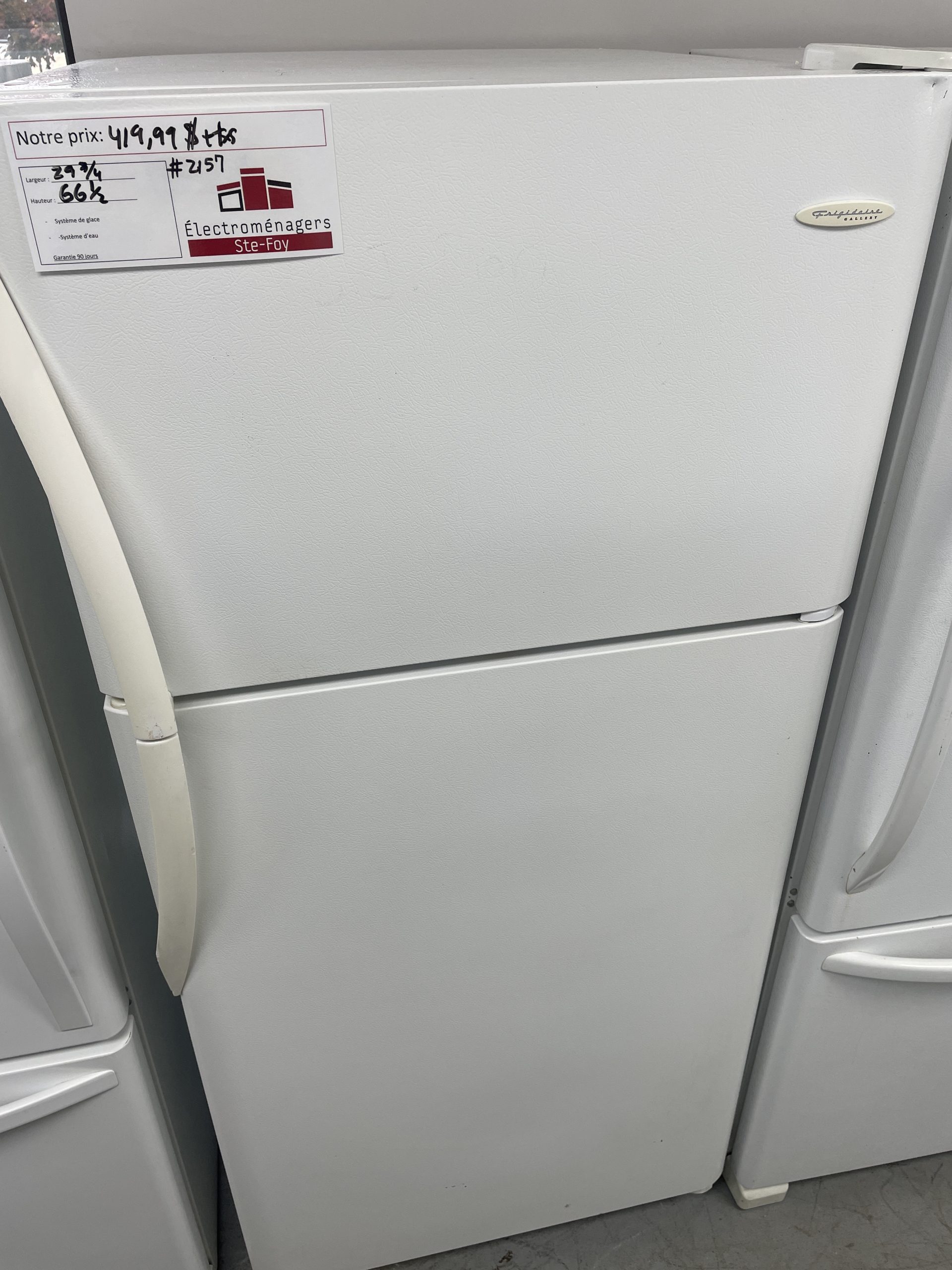Réfrigérateur Frigidaire (#2157) - Électroménagers Ste-Foy