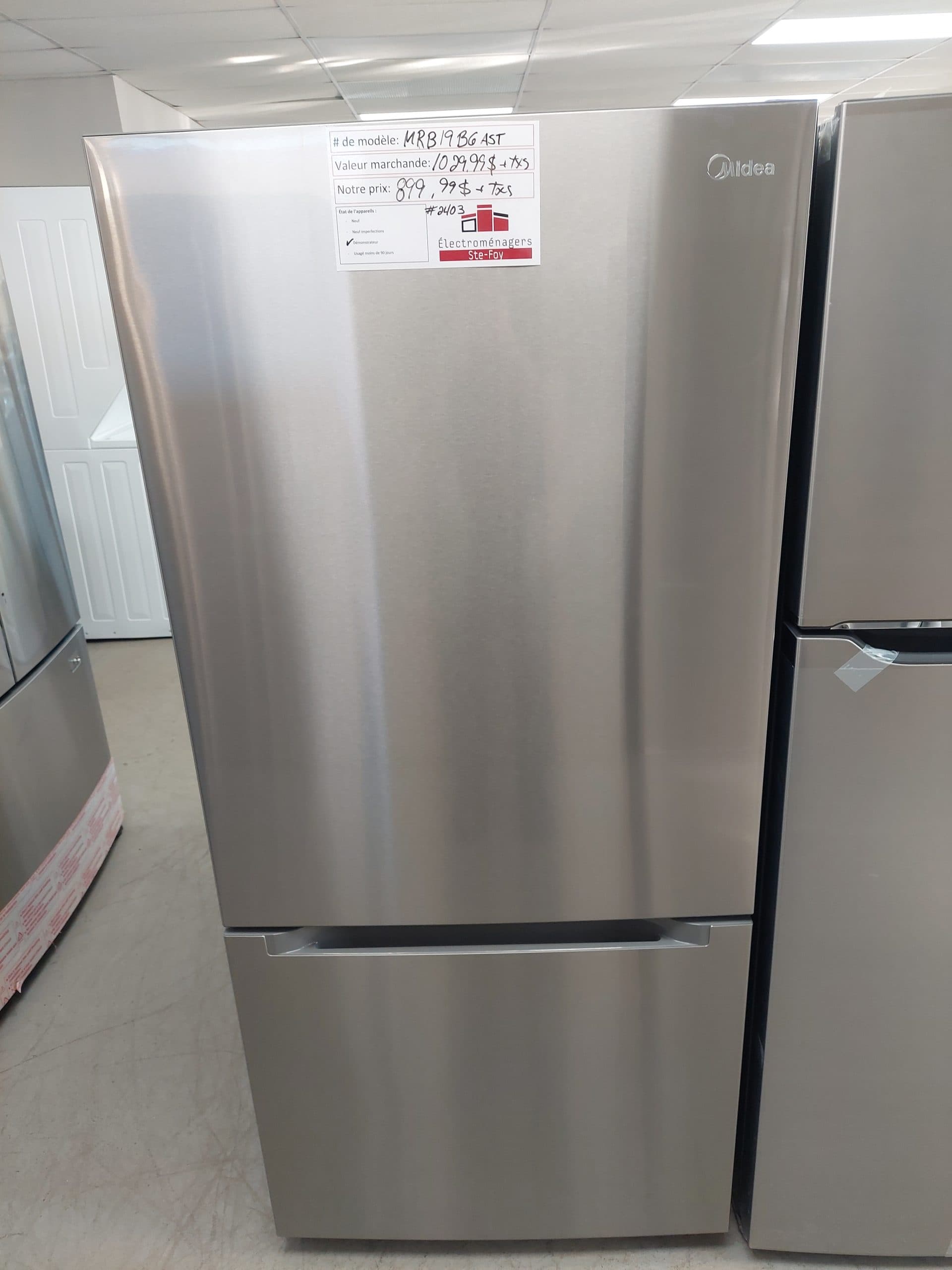 Réfrigérateur Midea modèle: MRB19B6AST (Démo) (#2403) - Électroménagers ...