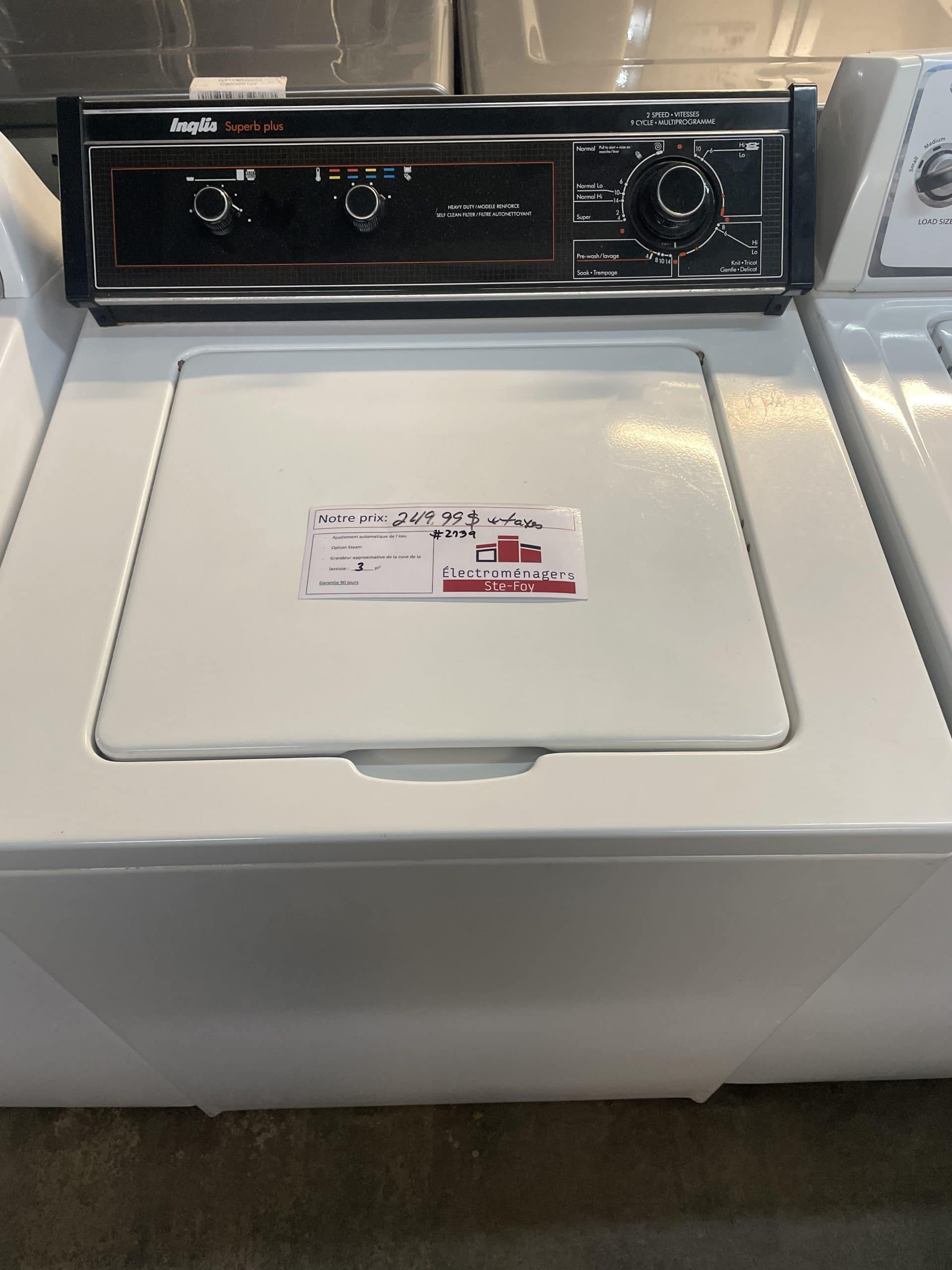 Laveuse Inglis (#2739) (r) - Électroménagers Ste-Foy
