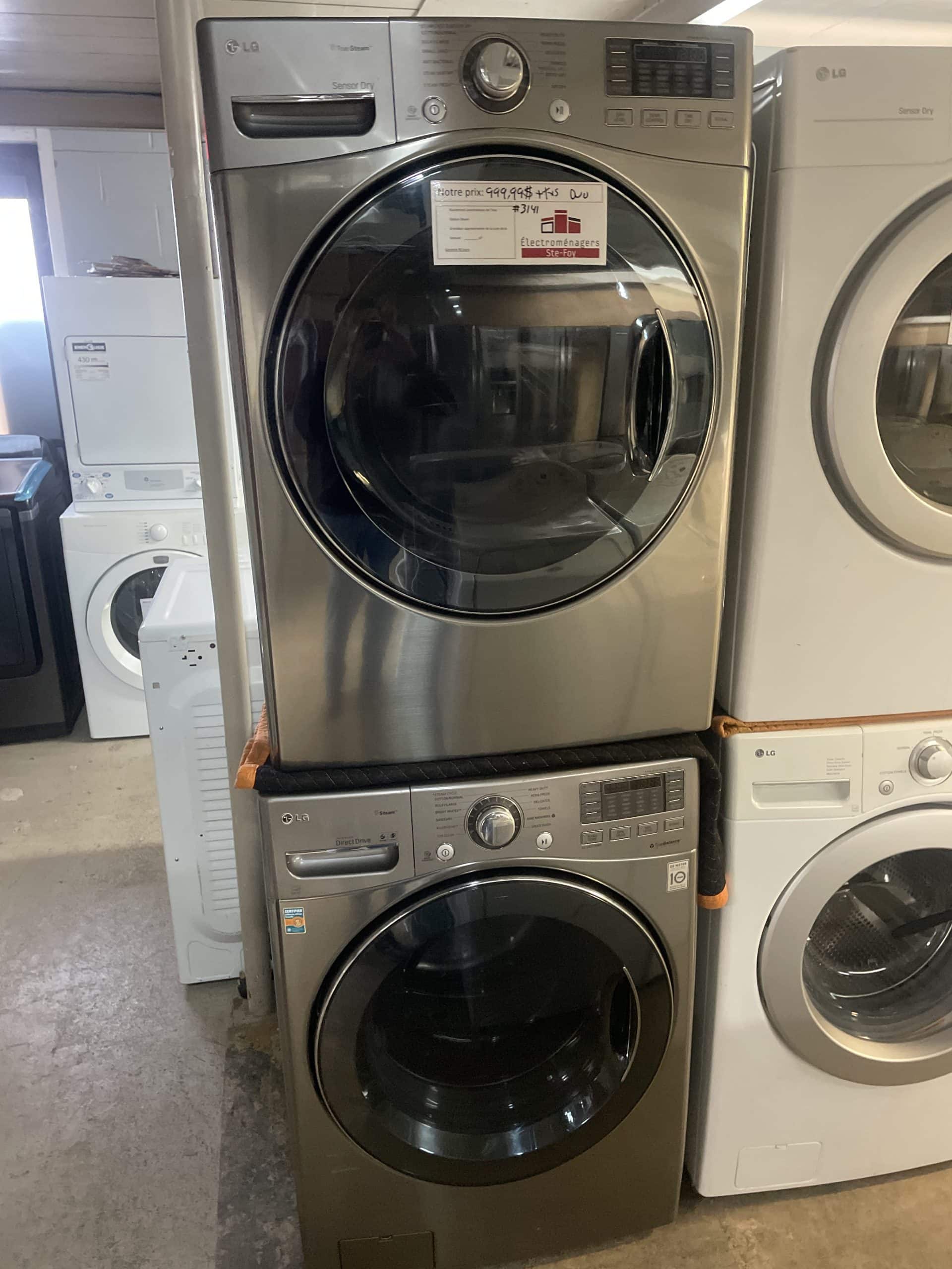 Duo laveuse sécheuse LG (#3141) (r) - Électroménagers Ste-Foy
