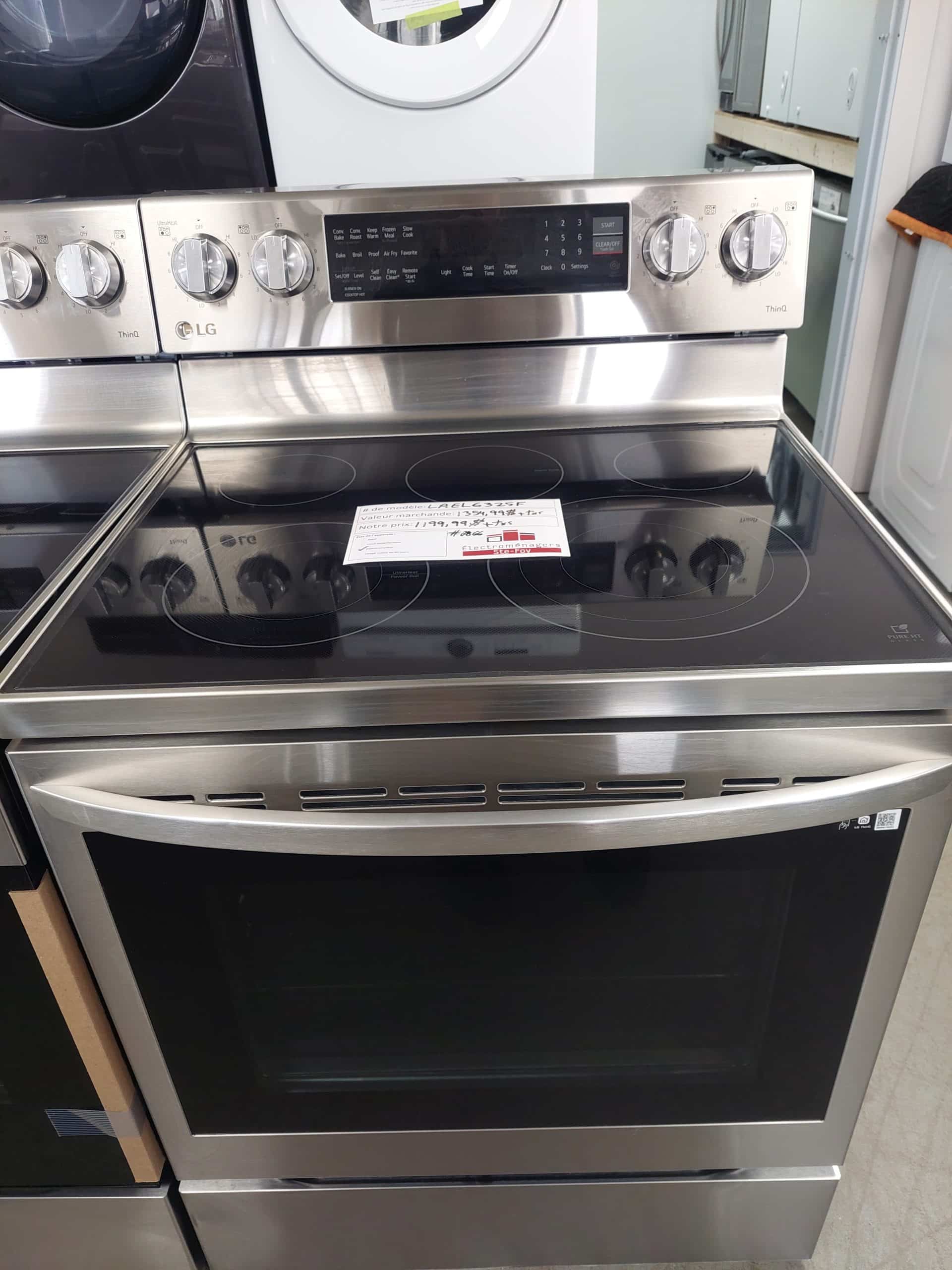 Cuisinière LG Stainless modèle: LREL6325F N/S: 209MMJY0A252 (D) (#2866 ...