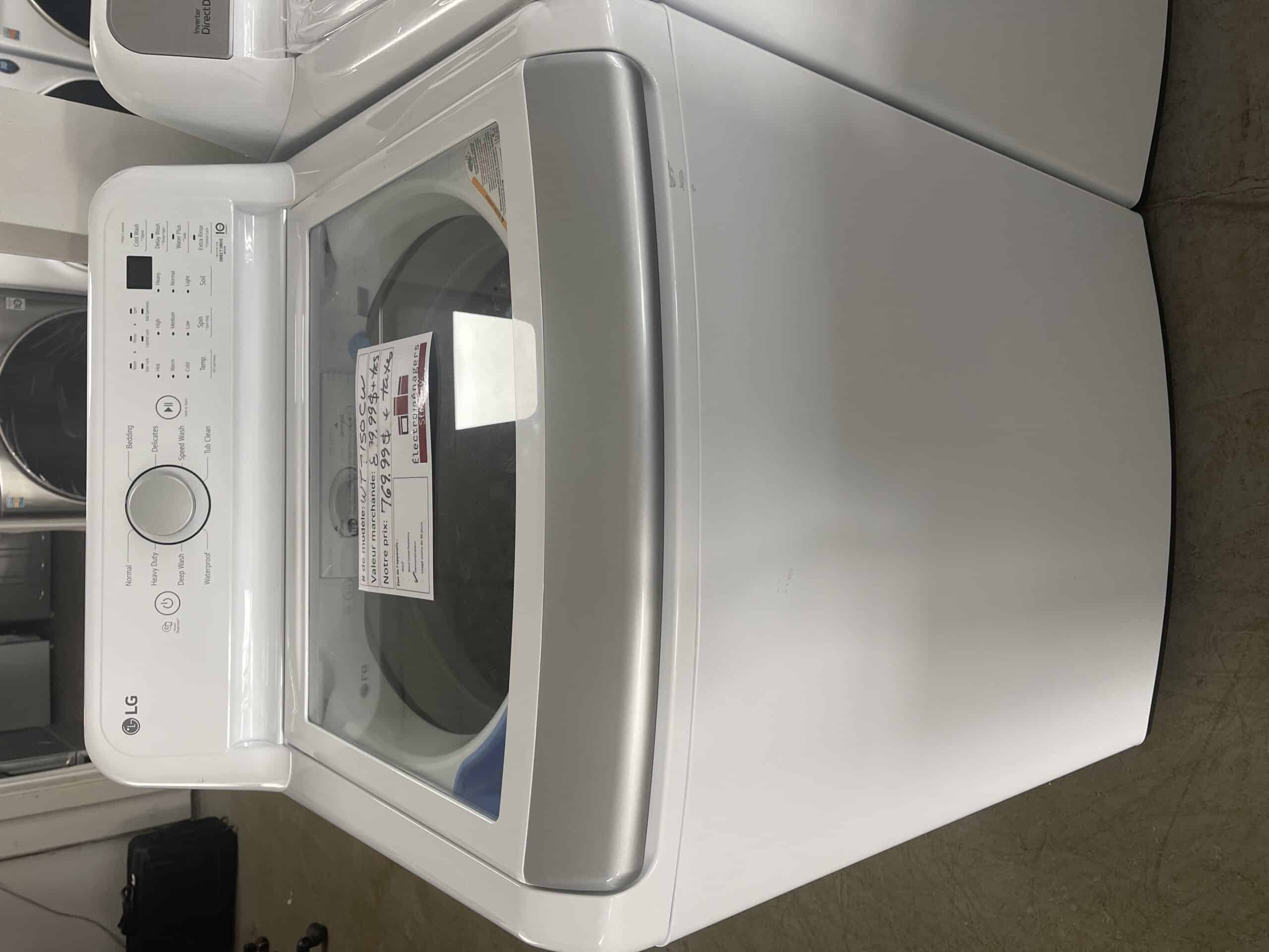 Laveuse LG NM : WT7150CW NS : 304TWPV33648 (D) (#3593) - Électroménagers Ste-Foy