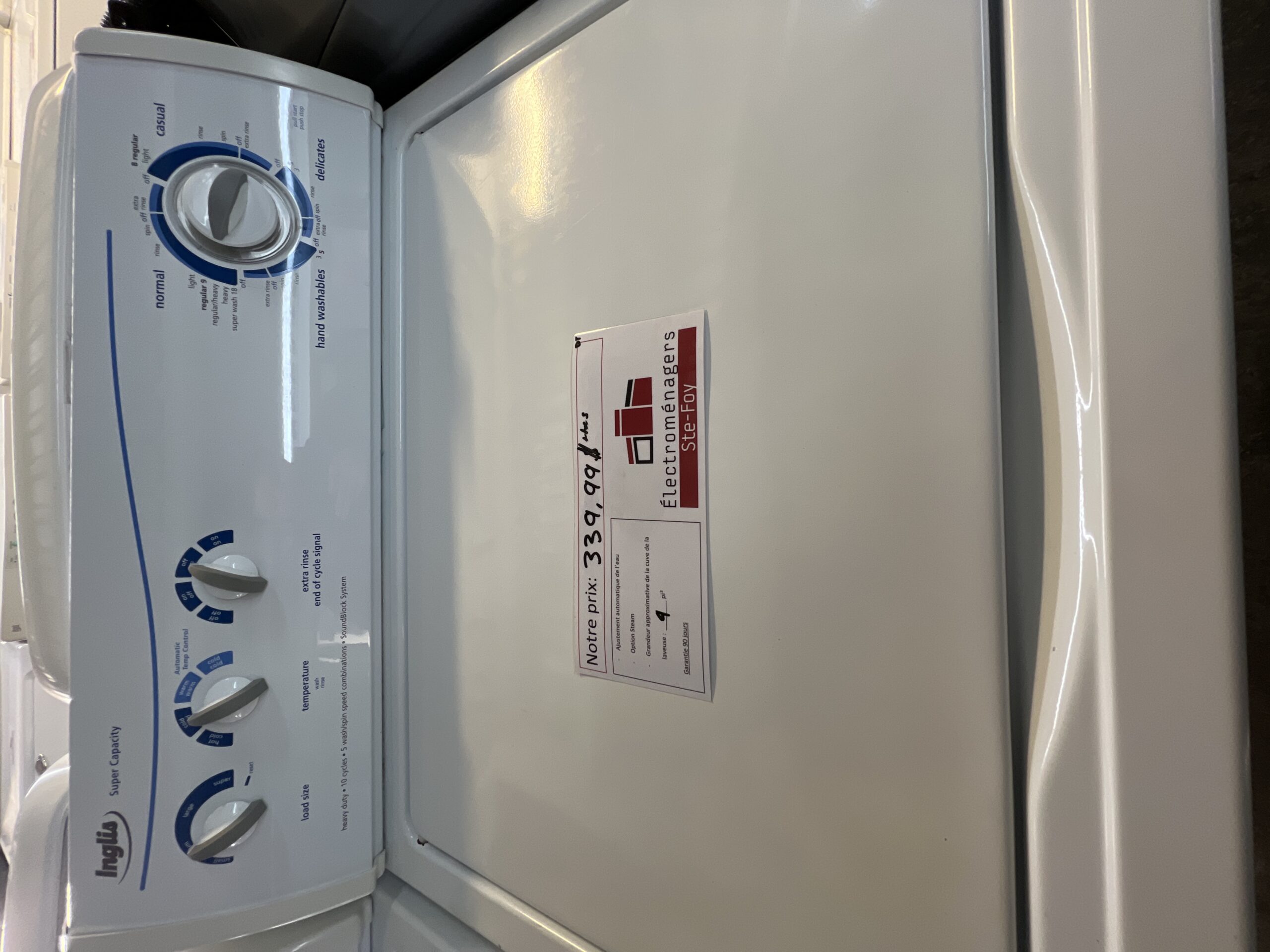 Laveuse Inglis Blanche Chargement Dessus (r) (#4107) - Électroménagers ...