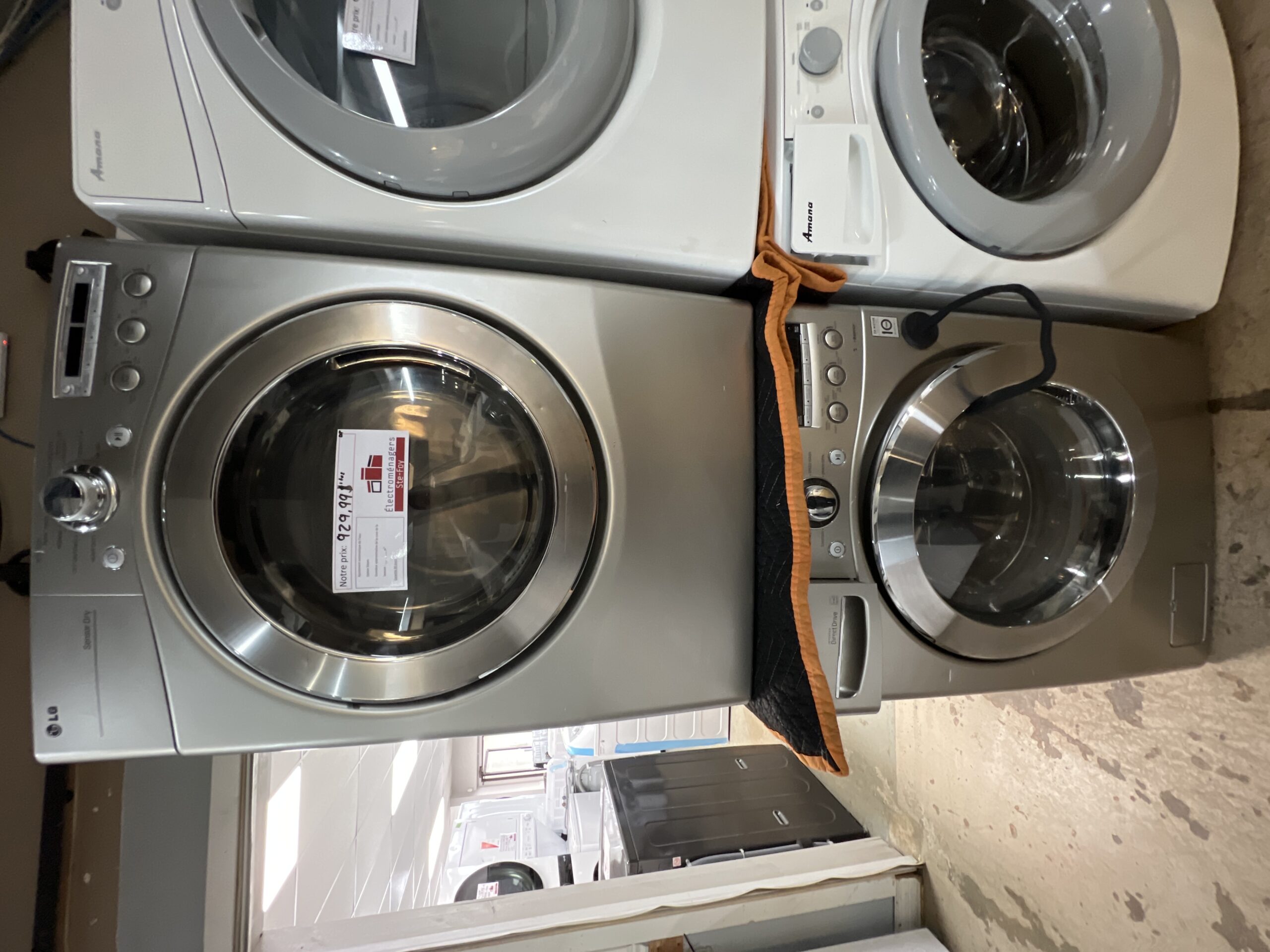 Duo Laveuse/Sécheuse LG Gris Frontale (r) (#4228) - Électroménagers Ste-Foy