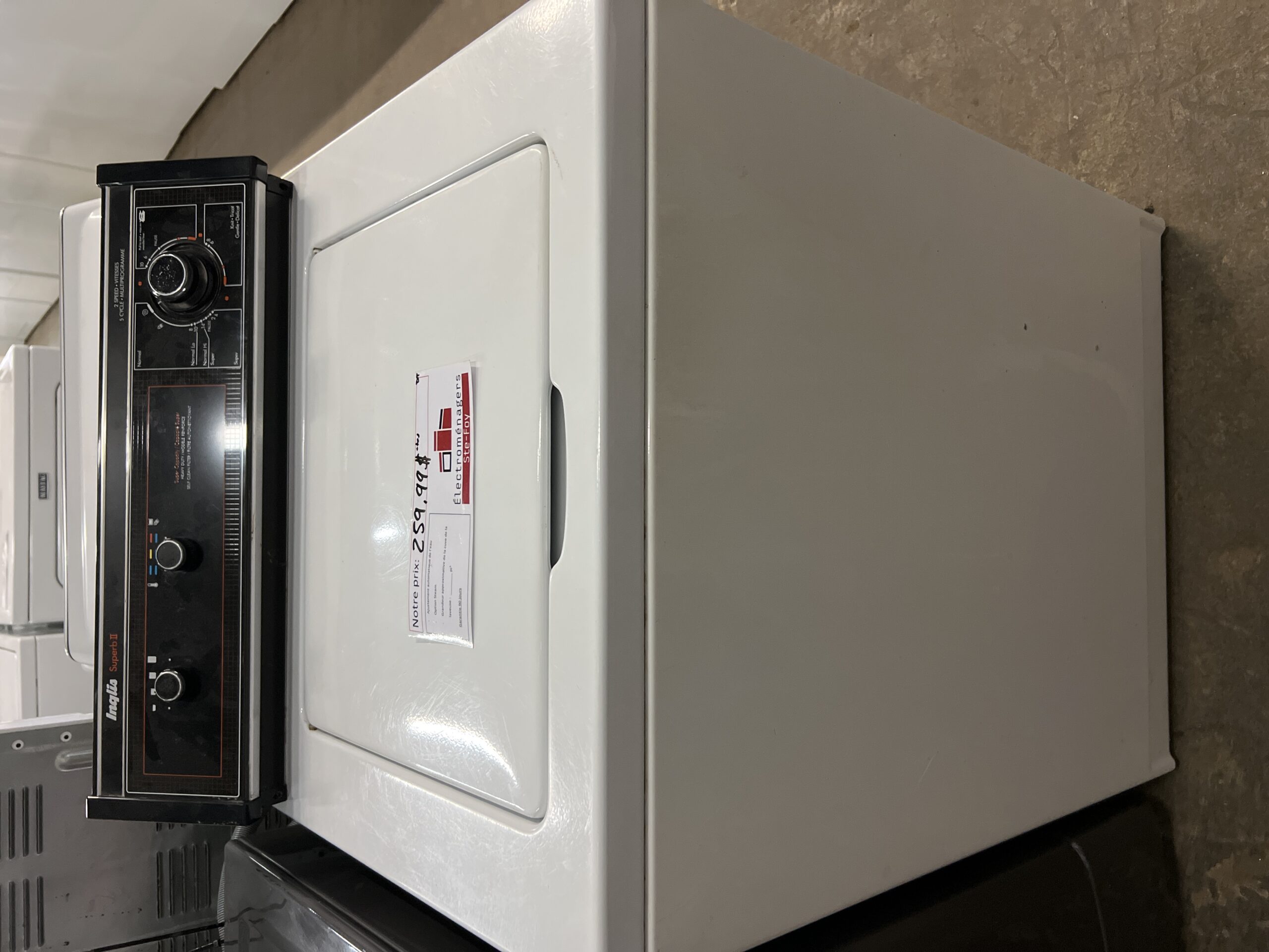 Laveuse Inglis Blanche Chargement Dessus (r) (#4324) - Électroménagers ...