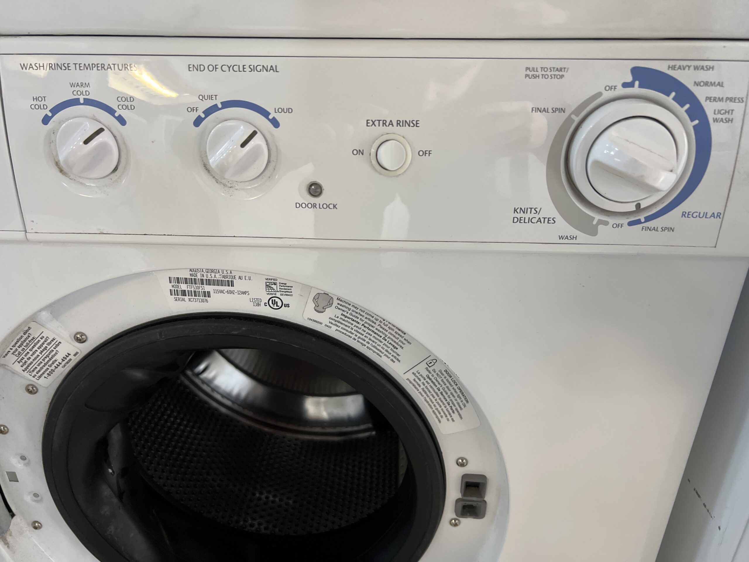 Duo Laveuse/Sécheuse Frigidaire Blanc Frontale (r) (#4476 ...