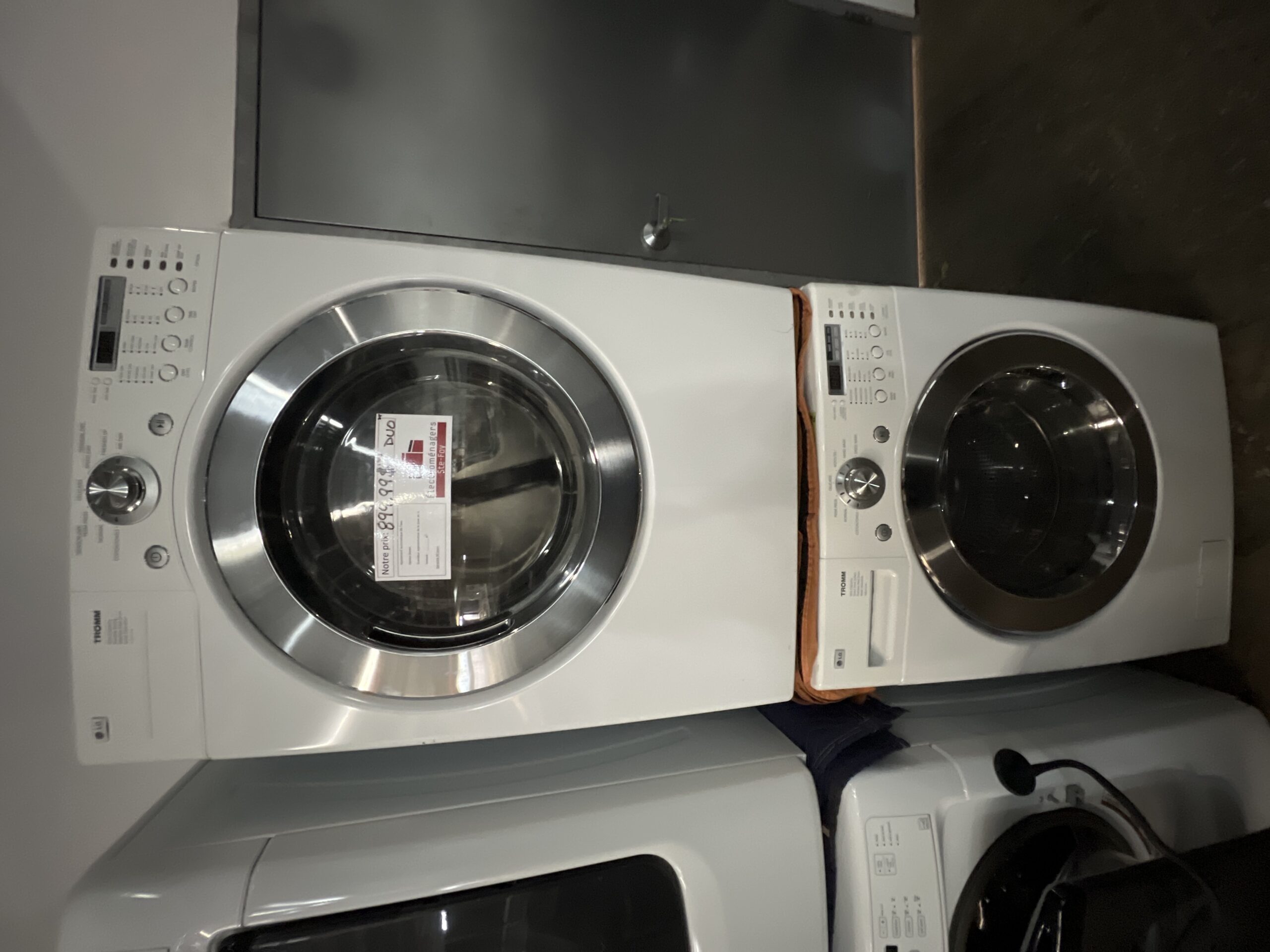 Duo Laveuse/Sécheuse LG Blanc Chargement Frontale (r) (#4670 ...