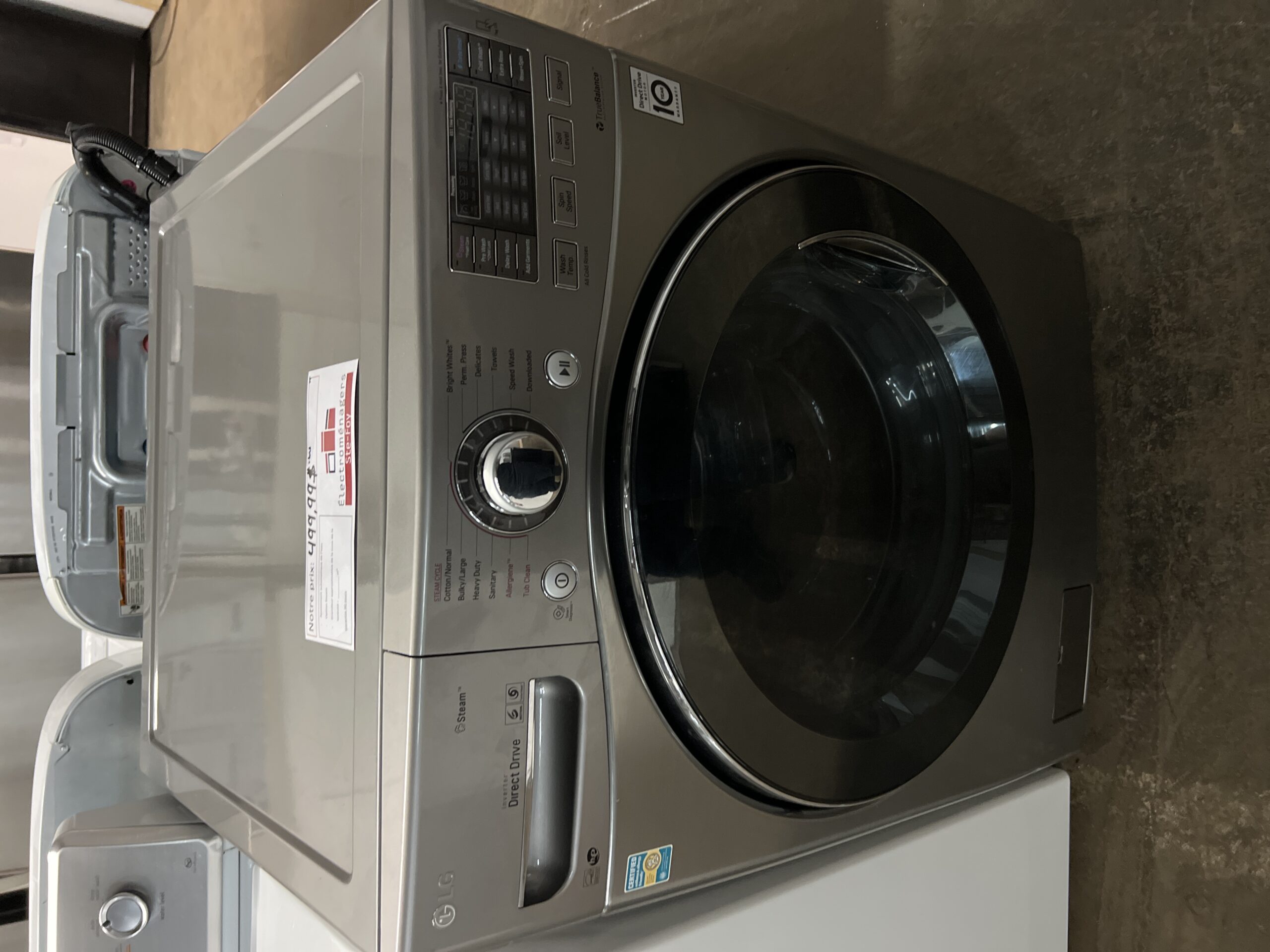 Laveuse LG Grise Frontale (r) (#4962) - Électroménagers Ste-Foy